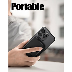 Mini Magnetic Portable Charger for iPhone,5200mAh Small Power Bank with Built-in Cable, Battery Pack Compatible with iPhone 14, Plus,Pro Max,13,12,11,XS,XR,X,8,7,6s,AirPods etc,Non-Wireless Charging.