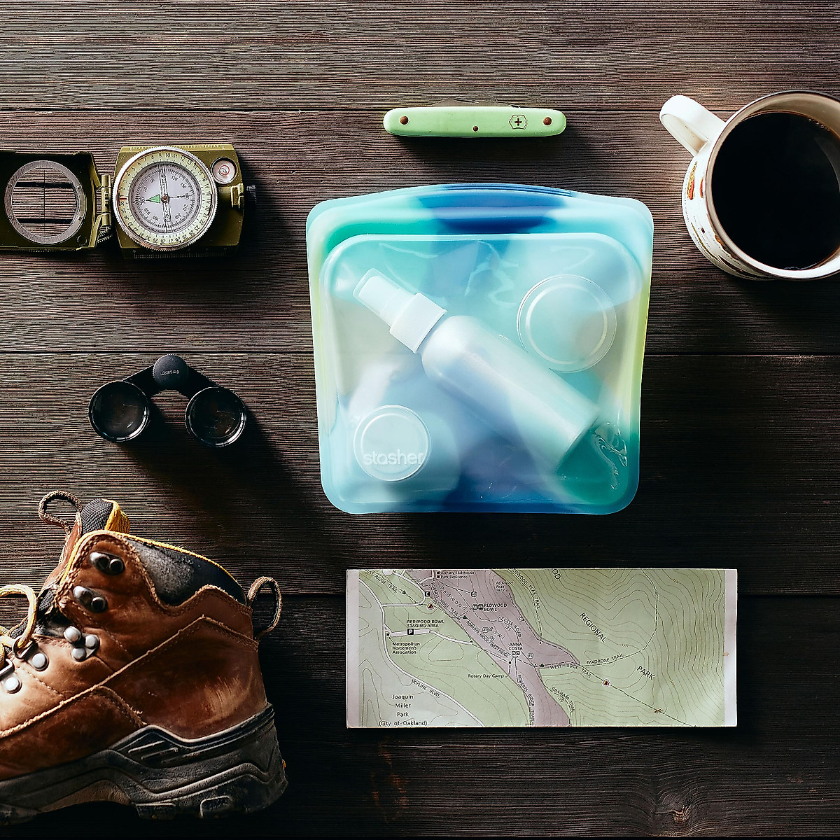 Stasher Reusable Silicone Storage Bag, Food Storage Container, Microwave and Dishwasher Safe, Leak-free, Bundle 4-Pack, Tie Dye