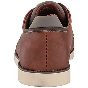 Dr. Scholl's Men's Sync Plain Toe Dress Casual Oxford, Dark Tan Smooth, 10