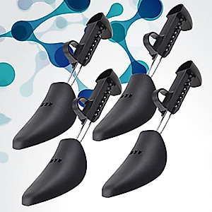 DOITOOL Sneaker Rack Sneaker Rack 4 Pcs Plastic Shoe Stretcher Adjustable Shoe Tree Shoe Shaper Boot Holder Shaper Organizers for Women Shoe Size 35-39 Black Mens Shoe Rack Sneaker Shelf