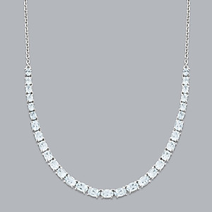 Ross-Simons 8.80 ct. t.w. Aquamarine Graduated Necklace in Sterling Silver. 16 inches