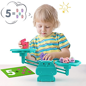 iPlay, iLearn Toddler Magnetic Fishing Games, Kids Electronic Fish Catch Toy W/Rod Board, Preschool Activity Learning Balance Counting Number, Christmas Birthday Gifts for 3 4 5 6 8 Year Old Boy Girl