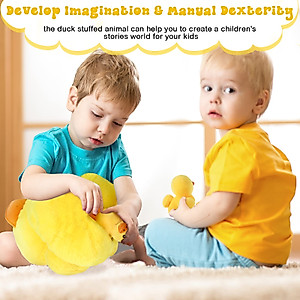 Kasyat 6 Pieces 13.7 Inches Duck Stuffed Animals Plush Duck with 5 Little Plush Ducks Play Set Duck Stuffed Animals Stuffed Duck Plush Duck Plushies with Zipper Pouch Ducky Animal Dolls