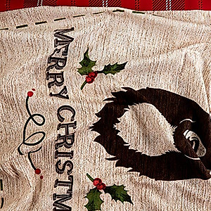 Springs Creative Christmas Merry Deer 36in Panel Multi Quilt Fabric