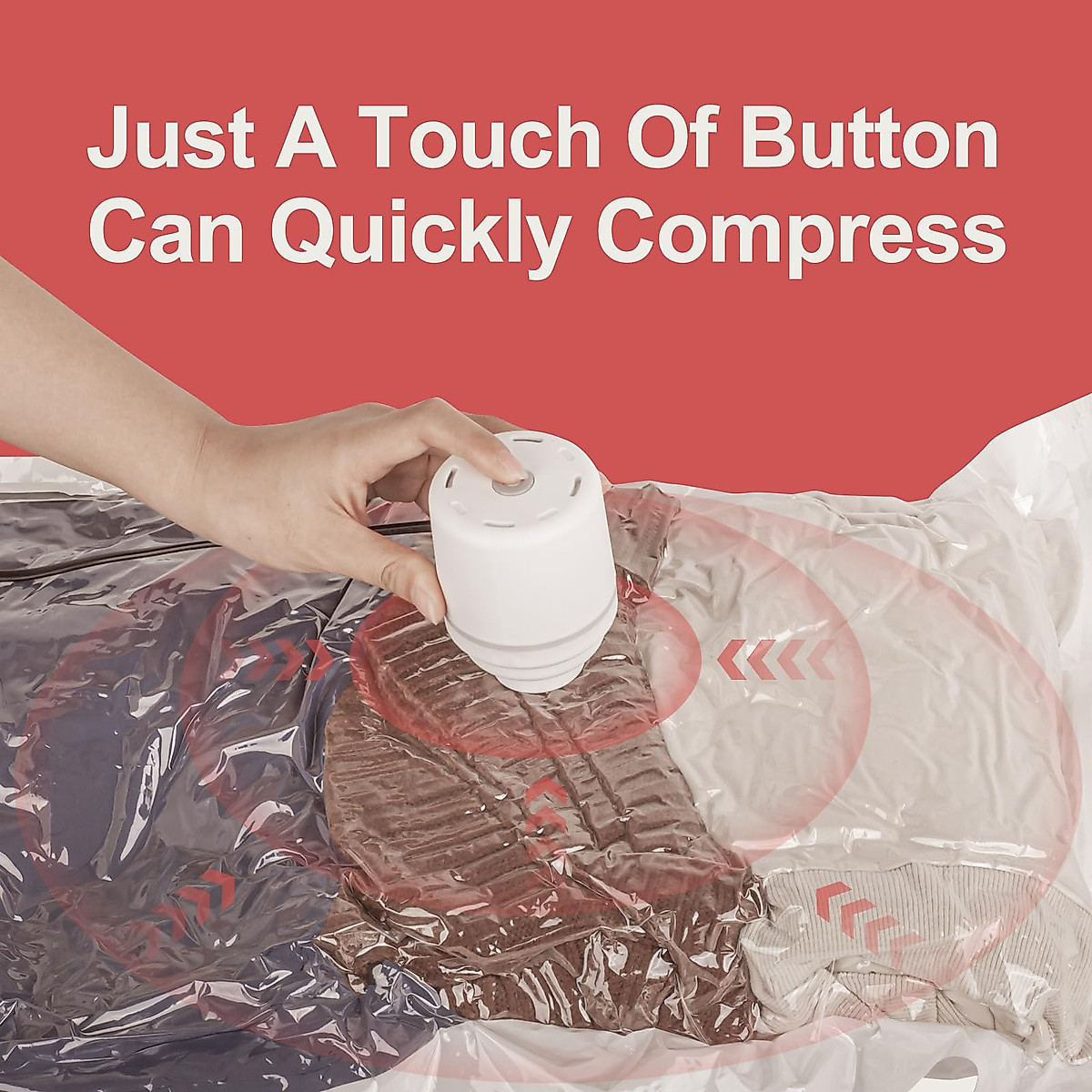 VMstr Travel Vacuum Storage Bags with Electric Pump, 8 Combo Vacuum Sealed Bags for Clothes and Clothing, Space Saver Bags and Luggage Packing Compression.