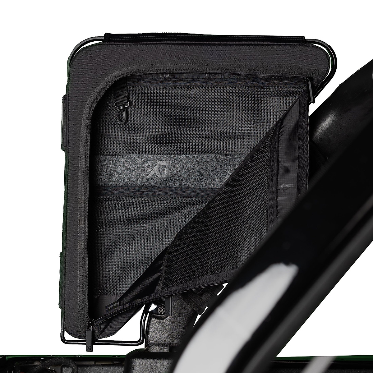 XG Cargo - Wrangler Gama Adventure JL/4XE | Jeep Wrangler Storage Bag | Jeep Roll Bar Storage Bag | JK Roll Cage Bags | Patented Sports Bar Mount | Waterproof TPE Material | Nylon | Black (12lb)