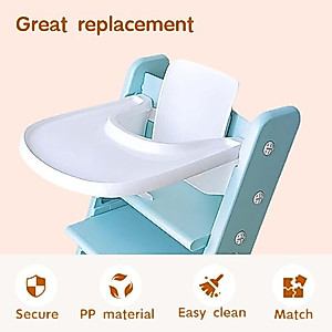 Baby High Chair Tray Compatible with Stokke Tripp Trapp Chair, Tripp Trapp Tray Replacement, Easy to Installa & Clean, BPA-Free Plastic, Suitable for Toddlers Aged 6-36 Months, White Baby Feeding Tray