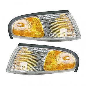 Headlights & Parking Corner Lights Left & Right Pair Set for 94-98 Ford Mustang