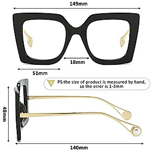 Outray Stylish Blue Light Glasses Non Prescription Frames for Women Cat Eye Fake Glasses Computer Glasses Anti Glare & UV