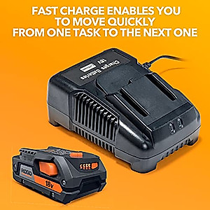 Wokyy 18 Volt Dual Chemistry Battery Charger R86092 R86091 Replacement for Ridgid 18V NiCad or Lithium Ion Battery R840083, R840085, R840086, R840087, R840089 and More