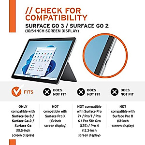 URBAN ARMOR GEAR UAG Designed for Microsoft Surface Go 4/ Surface Go 3 / Surface Go 2 / Surface Go Case 10.5" Metropolis Feather-Light Rugged Aluminum Stand Military Drop Tested Cover Black