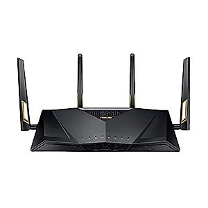 ASUS AX6000 WiFi 6 Gaming Router (RT-AX88U) - Dual Band Gigabit Wireless Router, 8 GB Ports, Gaming & Streaming, AiMesh Compatible, Included Lifetime Internet Security, Adaptive QoS, MU-MIMO