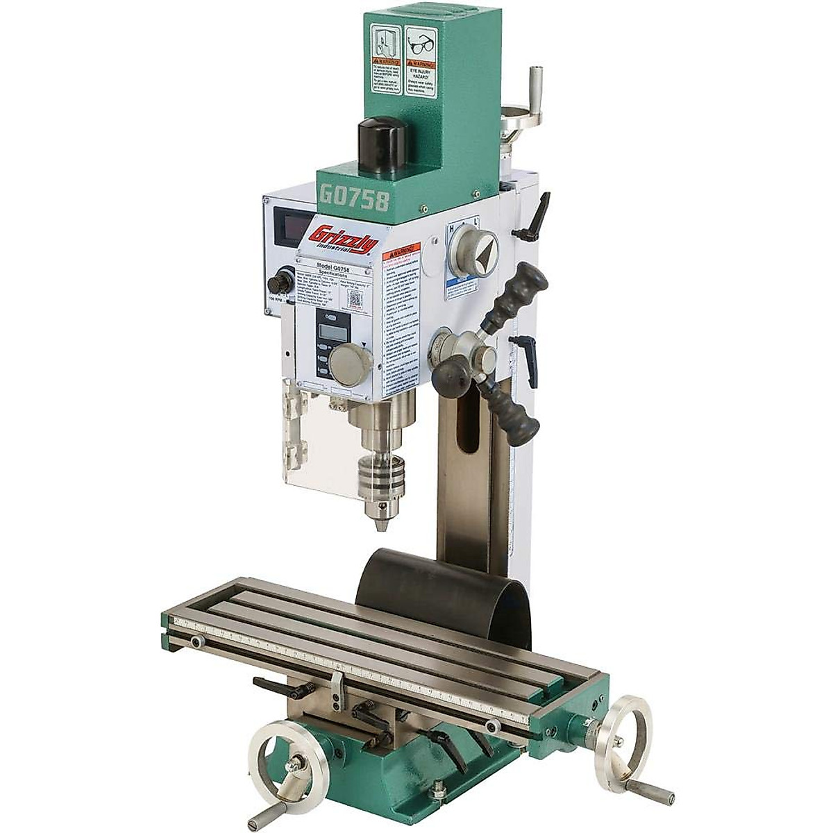 Grizzly Industrial G0758-6" x 20" 3/4 HP Mill/Drill