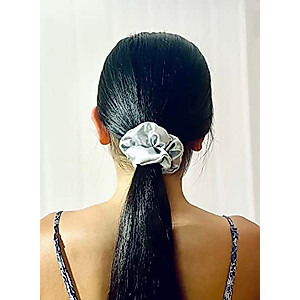 BLP Silk Scrunchie 100% Mulberry Silk for Hair 3-pack Hair Scrunchie for Women's Hair Neutral Colors Sleep Hair Tie Stocking Stuffer Ideas