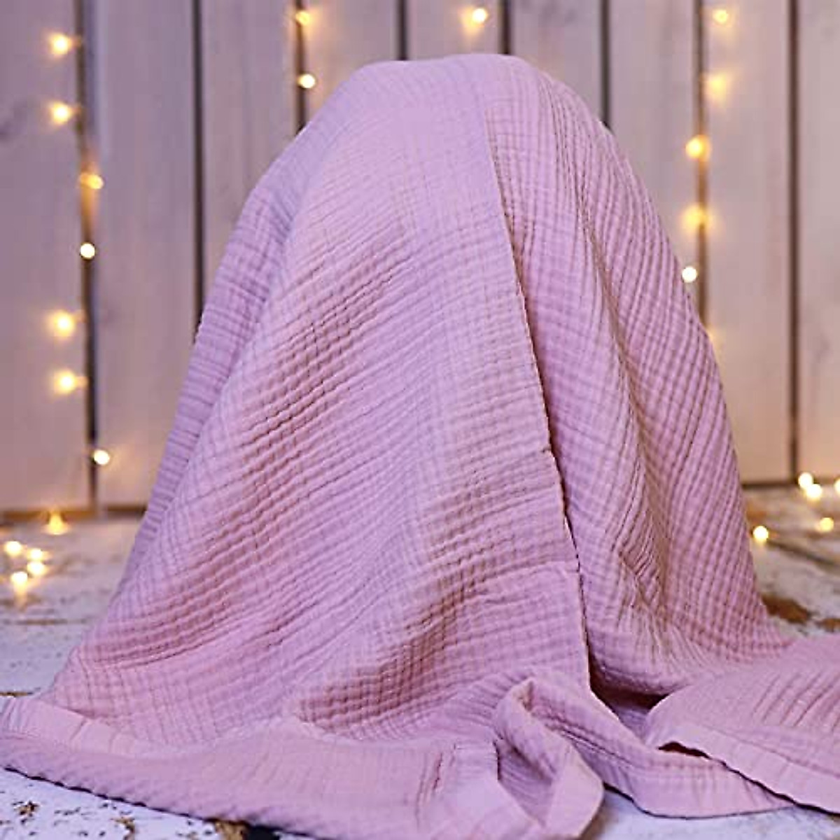 Migaloo Muslin Blankets, Baby Toddler Quilt, 4 Layers, 100 Cotton Stroller Blanket, Hypoallergenic,Super-Soft,Breathable and Lightweight Swaddle,Nursery & Crib Blanket, Large (47 X 35 h)