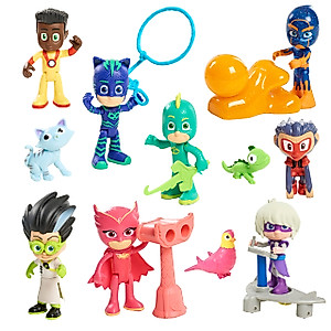 PJ Masks Deluxe Figure Set, 17 Pieces for PJ Masks Toys and Playsets, 3-inch Figures, Kids Toys for Ages 3 Up by Just Play