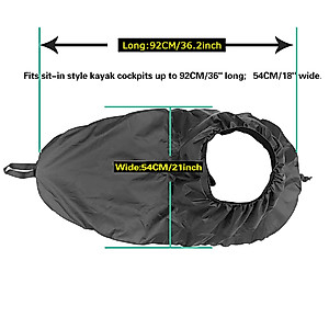 METER STAR Kayak Waterproof Skirt, Nylon Kayak Spray Skirts Kayak Skirt Cover Kayak Skirt,Universal Waterproof Cover Canoe Spray Skirt and Kayak Wave Apron Water Sports Accessories
