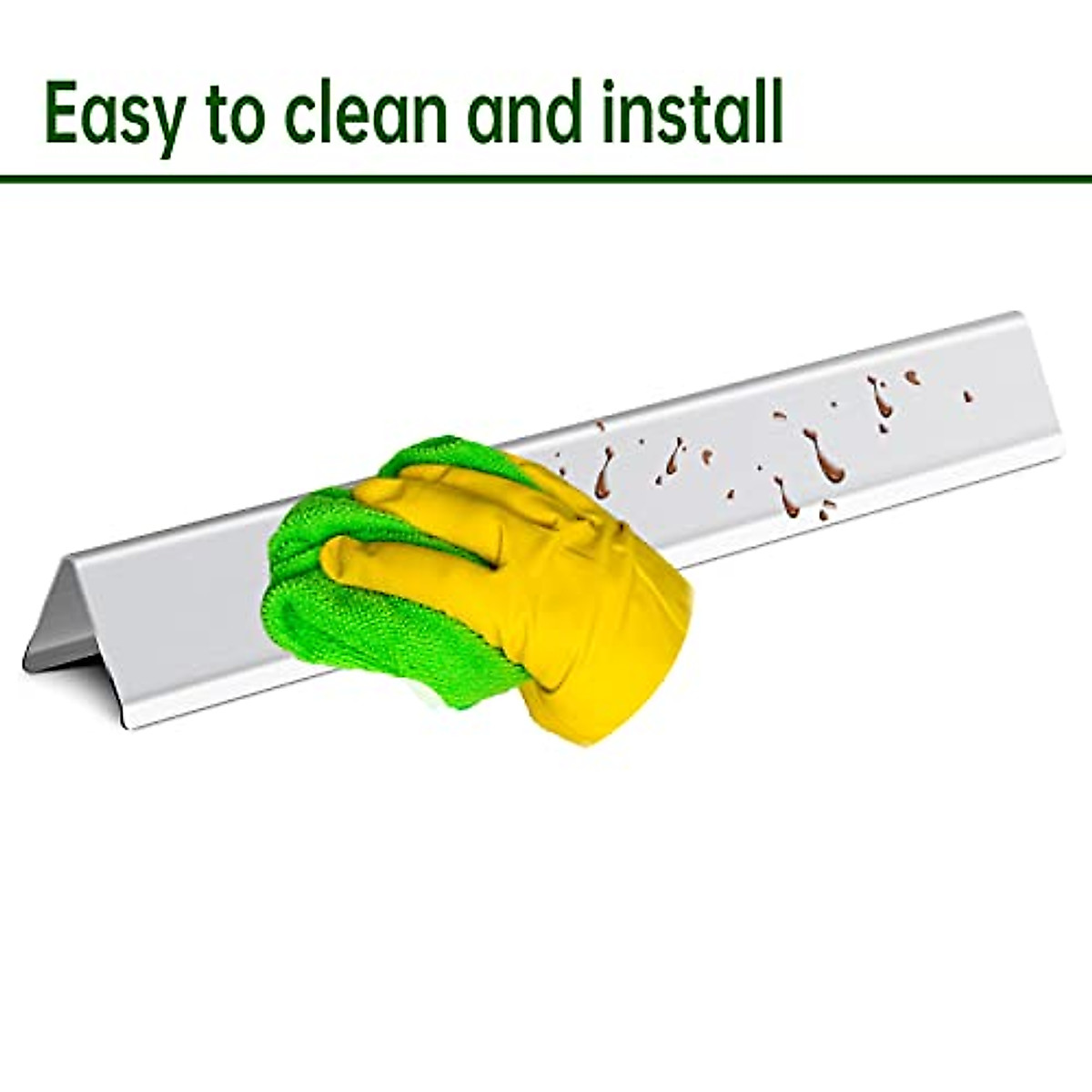 Folocy 16 GA Grill Flavorizer Bars BBQ Gas Grill Replacement Parts for Weber 7540 7539 Genesis E-310, E-320, E-330, Genesis S-310, S-320, S-330 with Side-Mounted Control Models, Flavor Bar Accessories