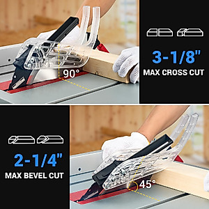 NOVORIK 10“ Portable Table Saw, 10 Inch Heavy-Duty Table Saw with 15 Amp Motor, Benchtop 10-Inch Table Saw with TCT Saw Blade for Woodworking Included