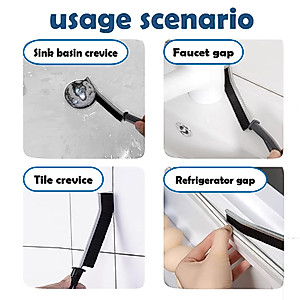 Betanull 8 Pcs Hard Bristle Crevice Cleaning Brush, Gap Clening Brush, Hard Bristle Crevice Cleaner Brush, Thin Hard Bristle Brush for Cleaning, Thin Crevice Brush, Crevice Cleaning Tool, Gap Brush