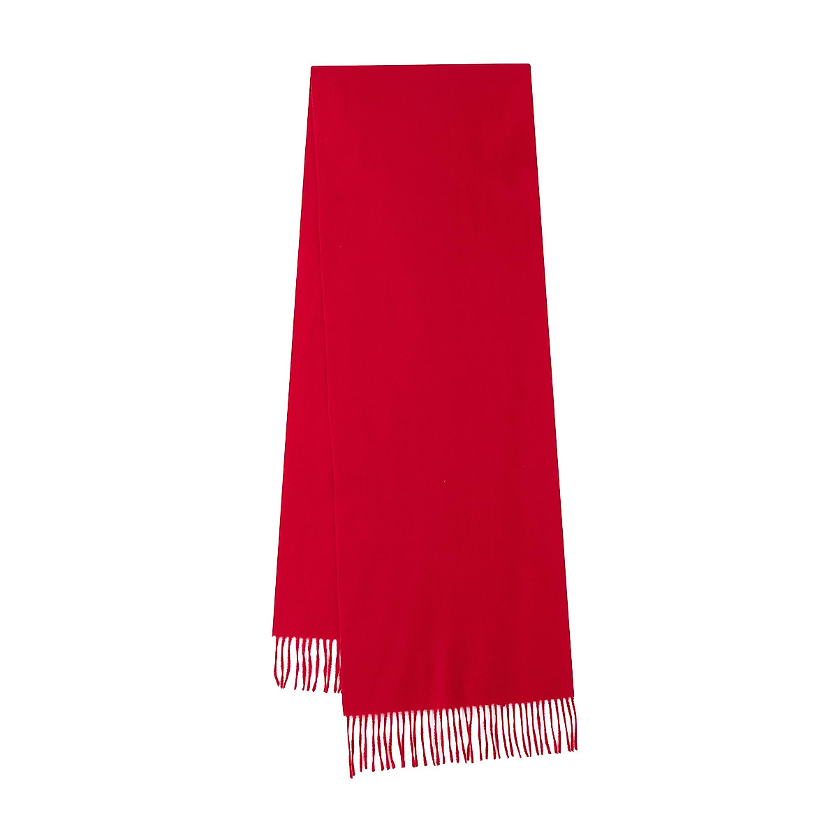 CALVIN & OLIVIA Ultra-Soft Winter Cashmere Feel Scarf Solid Color Warm Long Unisex Winter Scarves Perfect Holiday Gift for Women Men Amazon Christmas Red