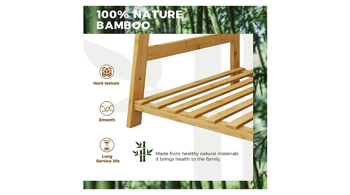 Bamworld Indoor Bamboo Plant Stand - Stylish & Functional