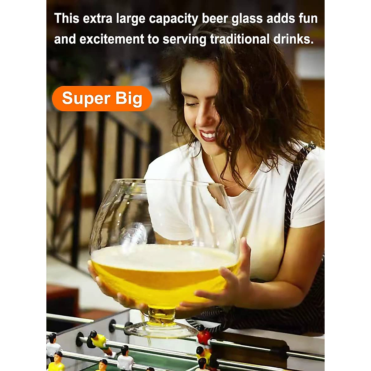 4000ml Super Big Wine Glass Extra-huge Brandy Glass Large Capacity Crystal Glass for Bar Party Wedding Family Dinner (4000ml/135.2oz)