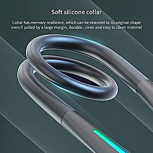 Cagogo RGB Atmosphere Light in Ear Wireless HiFi Sports Bluetooth Headset Neckband Bluetooth 5.3 Headphones Active Noise Reduction Ear Buds USB Rechargeable 50H Long Playtime