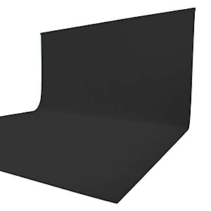 ISSUNTEX 10X20 ft Background Muslin Backdrop, Photo Studio, Collapsible High Density Screen for Video Photography and Television-Black