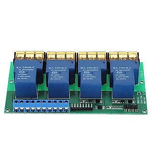 YWBL-WH 30A 4 Channel Relay Module Expansion Board with Optocoupler for Arduino DSP AVR PIC ARM (5VDC)