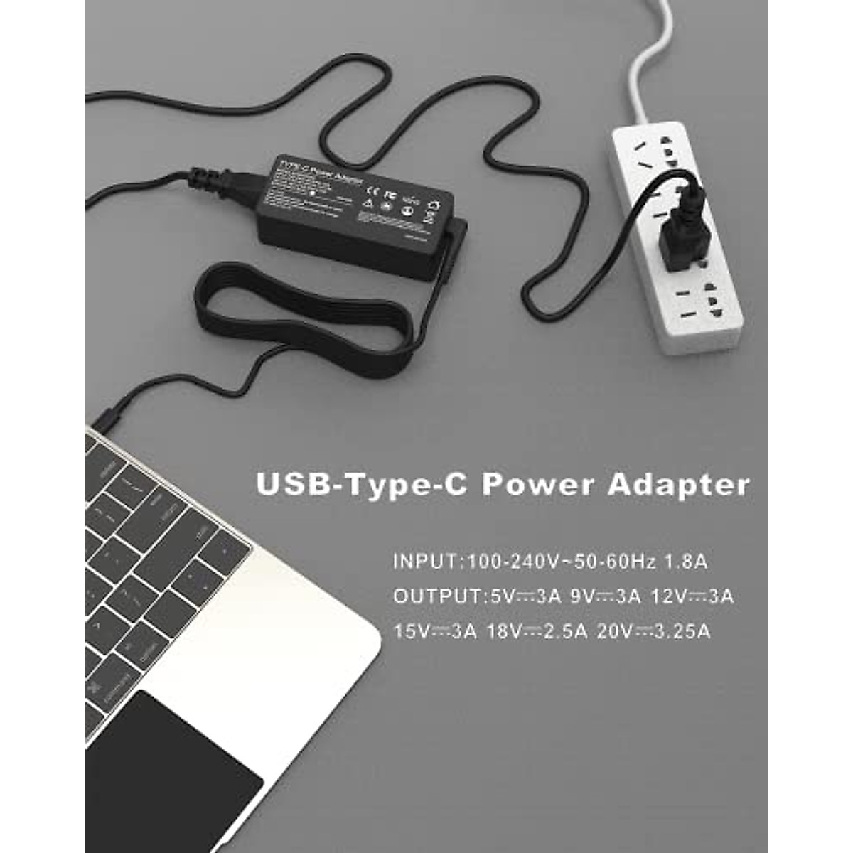 65W 60W USB Type C Charger for Dell Latitude 5420 5520 7420 5530 7430 5430 7410 5320 7320 7340 7530 9430 for Dell Chromebook 3100 3110 2 in 1 XPS 13 Plus 9320 LA65NM190 HA65NM190 AC Power Adapter