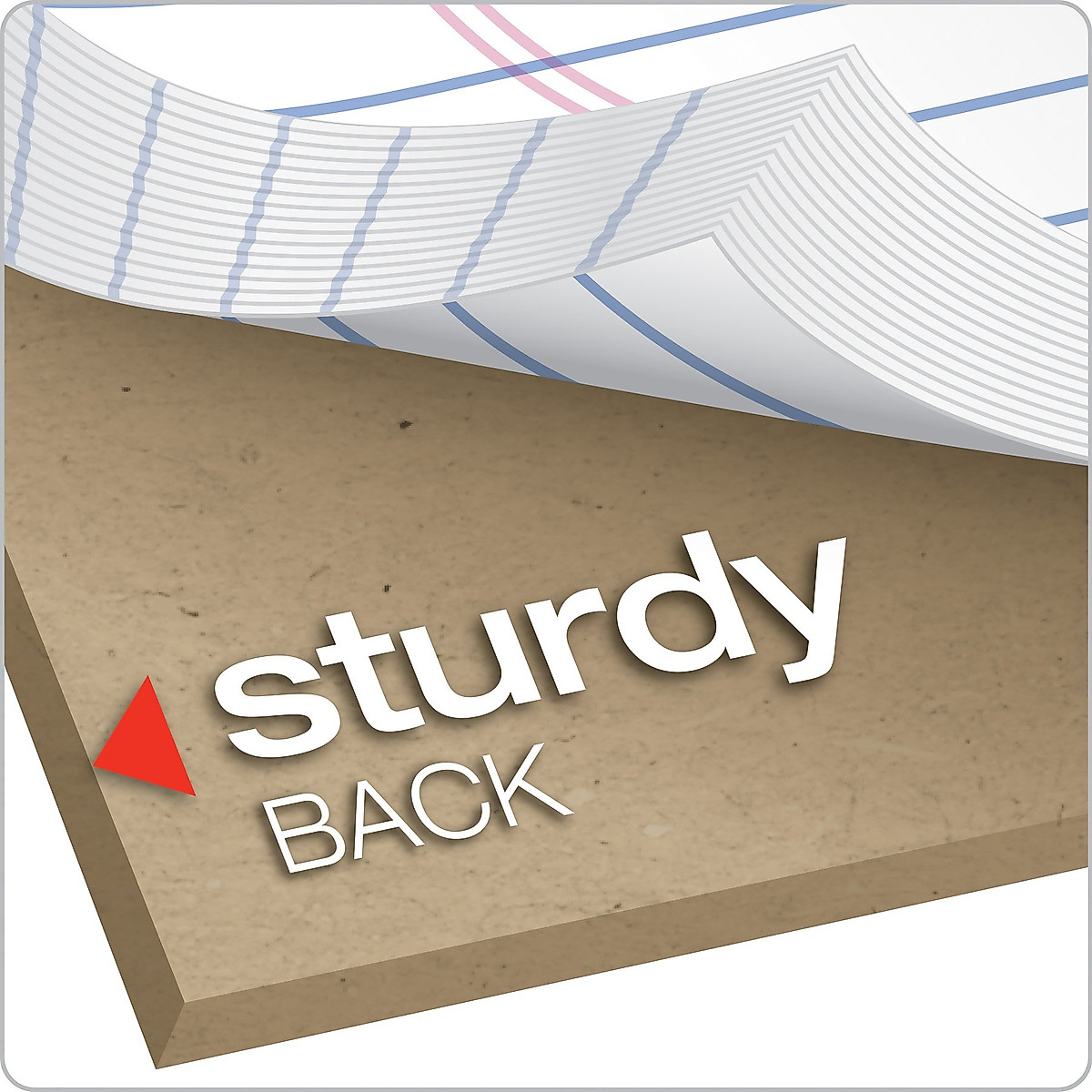 TOPS Second Nature 100% Recycled 18 lb. Legal Pad, 8-1/2 x 11-3/4 Inches, Perforated, White, Legal/Wide Rule, 50 Sheets per Pad, 12 Pads per Pack (74085)