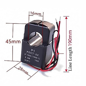 PEACEFAIR PZCT-02 Split Core Current Transformer Coil Sensor for 100A Amp Energy Meter