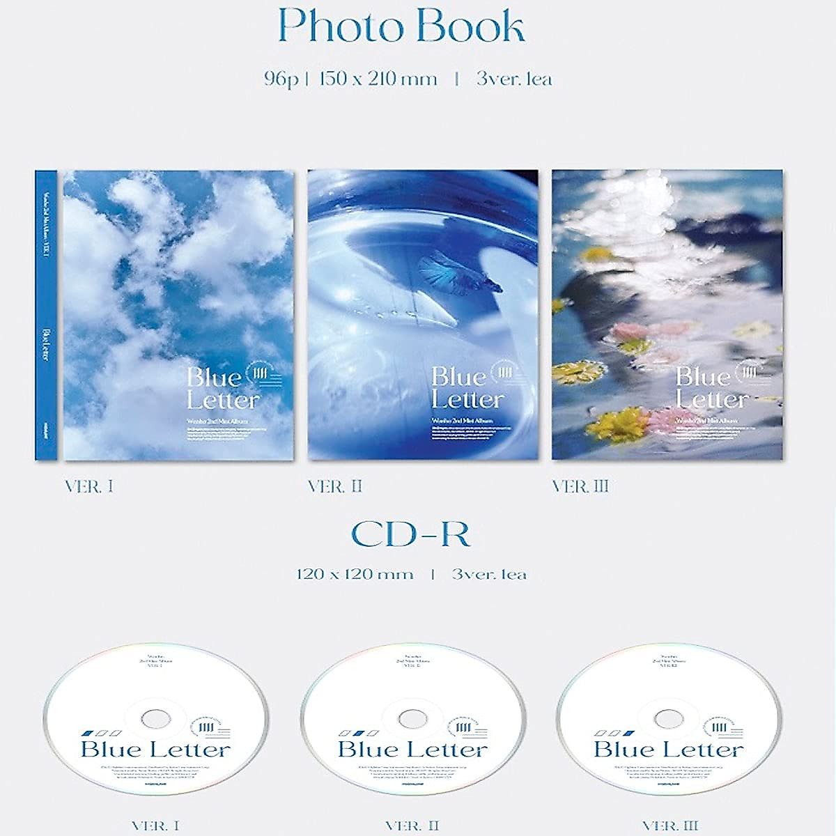 WONHO 2nd Mini Album - Blue Letter (Random Ver.) 1Album
