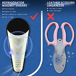 XYJ Scissor Holder Featuring Magnetic & Drainage Holes, Detachable Storage Case for Kitchen Scissors Organization - Perfect for Your Refrigerator