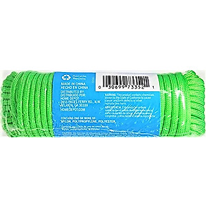 Everbilt 1/8 in. x 50 ft. Neon Green High Visibility Paracord Polypropylene Rope