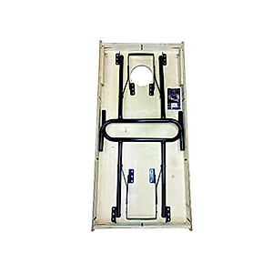 Premium Industrial Steel Heavy Duty Folding Table Legs - 27 In'', Steel Powder Coated Gloss Black, Commercial Grade Durability for Tables, Chair's, Office Table (2)