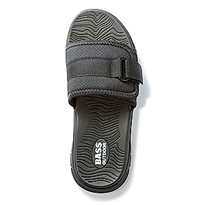 BASS OUTDOOR Topo Women’s Sandals – Open-Toe Slides for Beach or Backyard Hiking Shoe, Black, 9.5