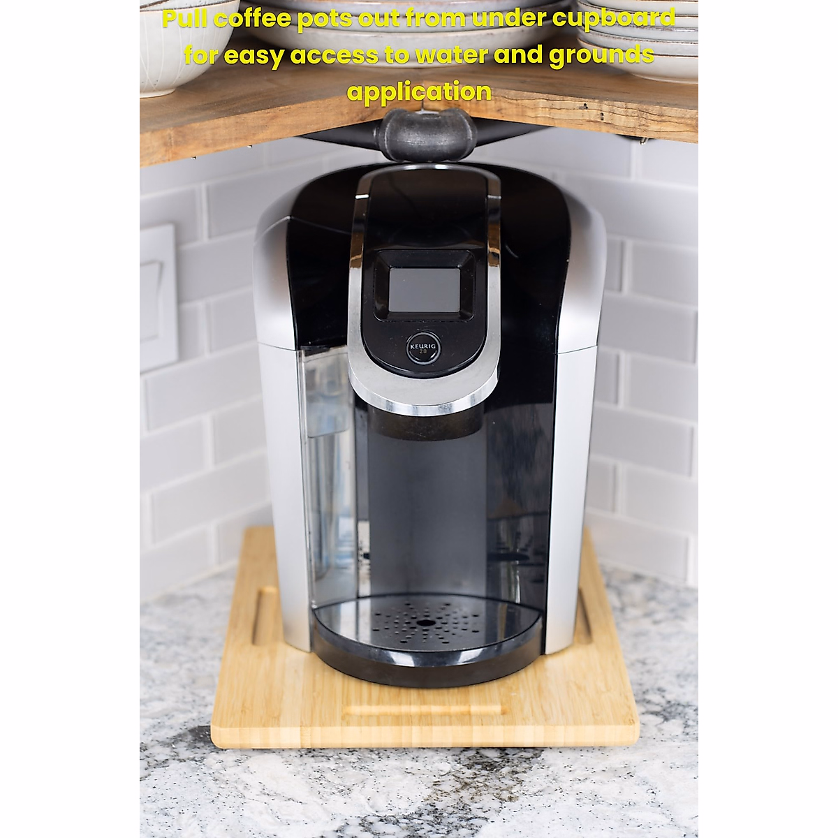 Large- Glides 360°-12x16|Heavy Duty sliding tray for coffee maker|espresso machine slider tray|Sliding tray for kitchen appliance slider|Kitchen Appliance Sliders for Kitchen Patent pending