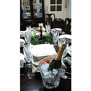 Elegant Crystal Ice Bucket with handles, wine cooler bucket, For weddings,events, parties