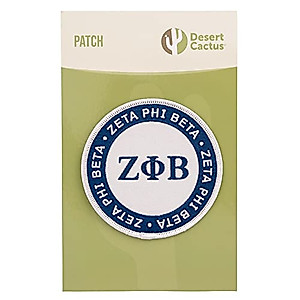 Desert Cactus Zeta Phi Beta Sorority Patch Embroidered Appliqué Sew or Iron On Greek Blazer Jacket Bag (Patch 6)