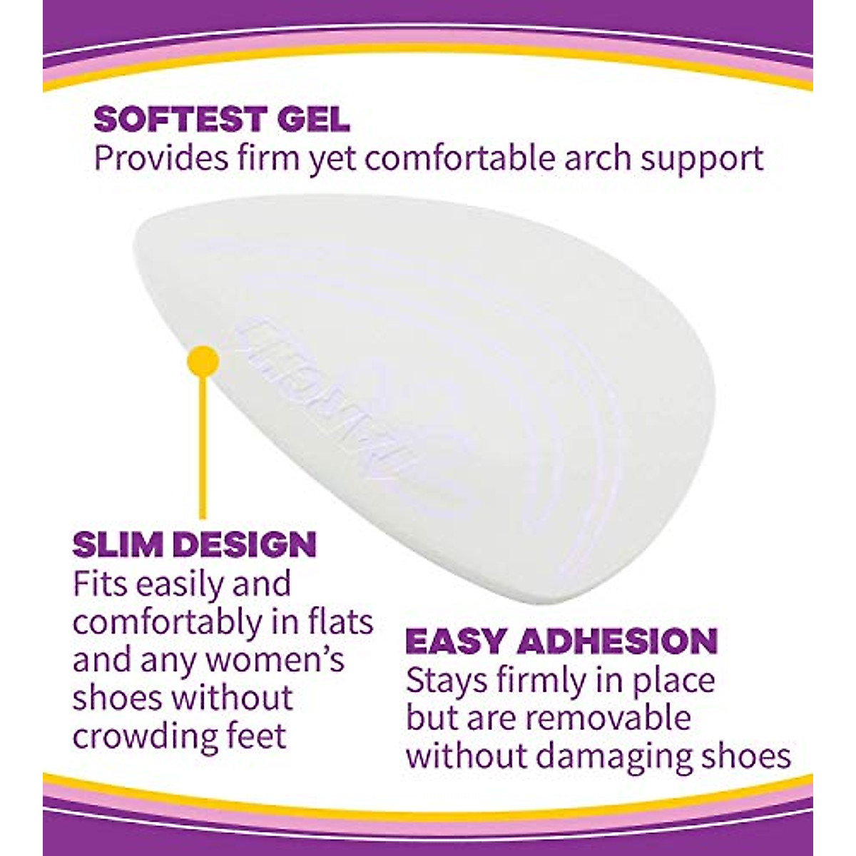 Dr. Scholl’s Stylish Step Hidden Arch Support for Flats, 3 Pairs