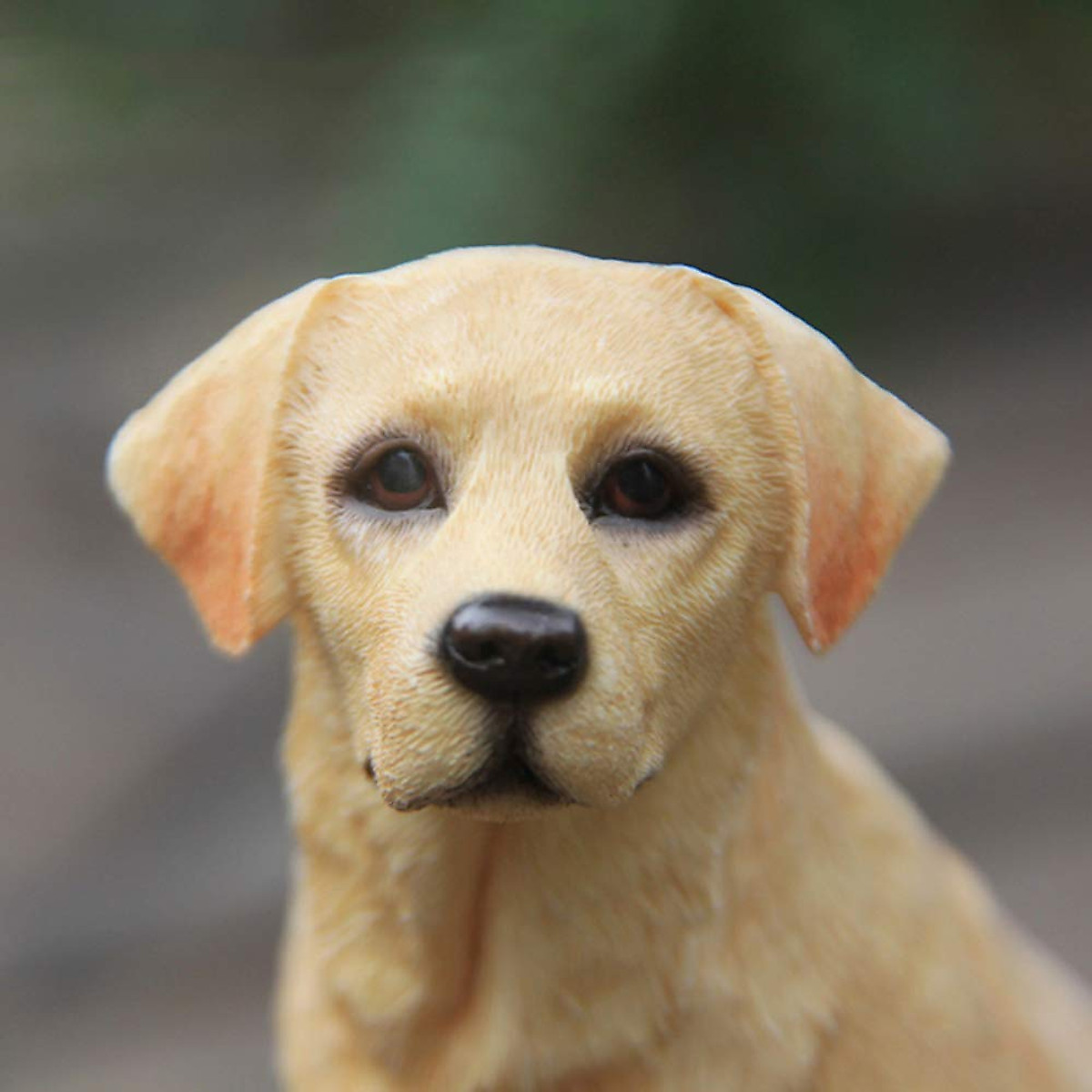 Labrador Golden Retriever Statue, Home Garden Art Sculpture Dog Model Car Seated Decoration Crafts Collection 4.72.55In,Black