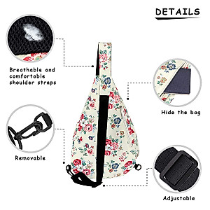 GLOSSYLED Perselief Unisex Waterproof Sling Bag Multifunction Crossbody Bag for Girls