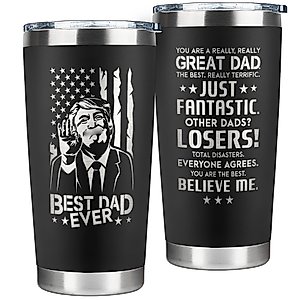 Gifts for Dad from Daughter, Son - Dad Gifts - Birthday Gifts for Dad, Dad Birthday Gift - Christmas Gifts for Dad, Dad Christmas Gifts - Father Gifts, New Dad Gifts for Men - 20 Oz Black Tumbler