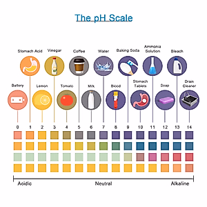 PH Test Strips 0-14, 100PCS PH Strips Universal PH Test Paper PH-Indicator Strip to Test Drinking Water, Food, Pools, Aquariums, Saliva, Urine, Lab Monitoring