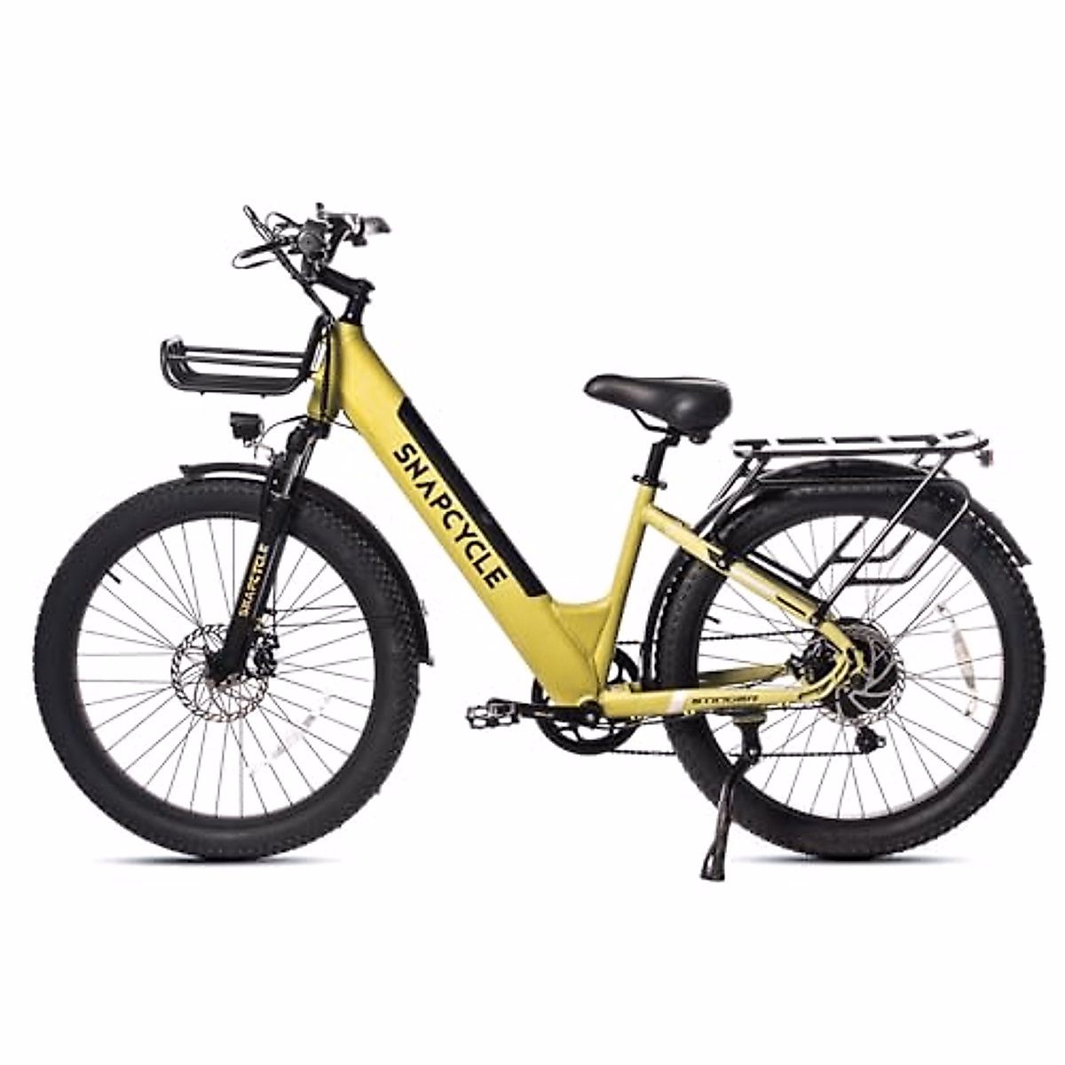 Snapcycle Stinger Electric Bike for Adults, 28 MPH, Peak 750W Brushless Motor, AC 144W Fast Charge, 614Wh EVE Removable Li-ion Battery, 26"×3" Fat Tire Commuter Ebike, 7-Speed Gear