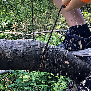 Loggers Art Gens Pocket Chainsaw 36’’-45 Two-sidedTeeth Pocket Chain Saw,3X Faster with Cutting Blade ON Every Link,Best Compact Folding Hand Saw Tool for Survival Gear,Camping,Hunting