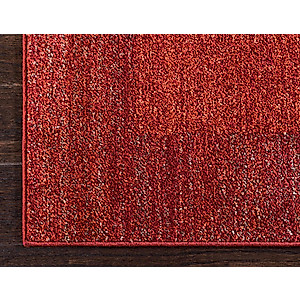 Unique Loom Del Mar Collection Area Rug - Abigail (5' 3" x 8' Rectangle, Terracotta/ Red)
