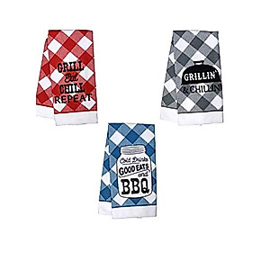 Buffalo Plaid Kitchen Towels Grilling Barbeque Towels